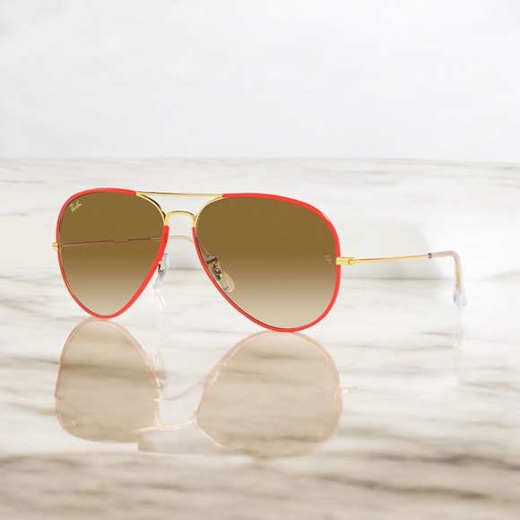 Ray-Ban | Accessories | Neon Red Rayban Aviator Full Color Legend ...